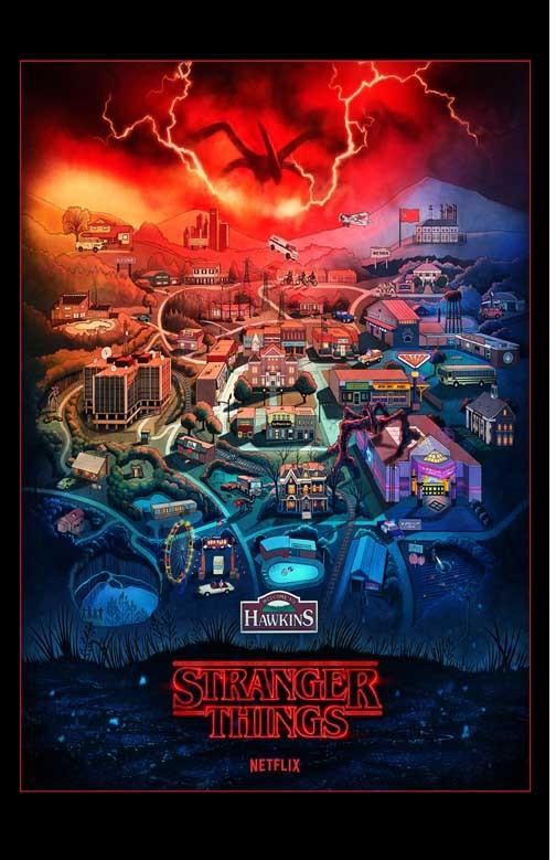 Millie Bobby Brown STRANGER THINGS map movie poster 11x17 S4 ...