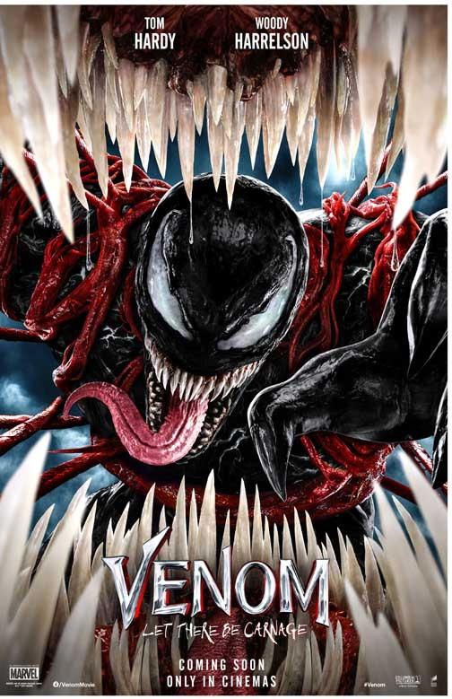 Tom Hardy VENOM LET THERE BE CARNAGE teeth advance movie poster 11x17 ...